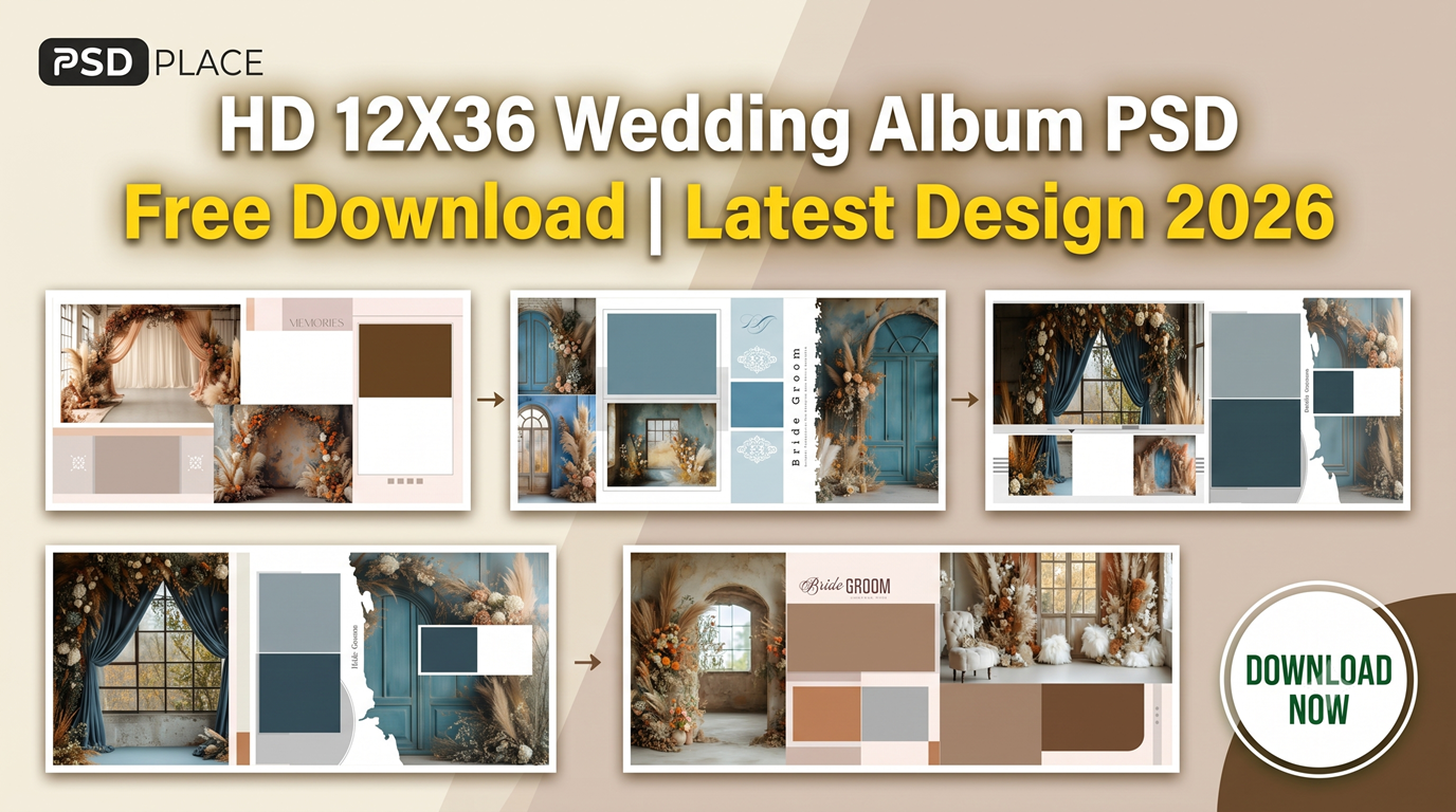 HD 12X36 Wedding Album PSD Free Download | Latest Design 2026